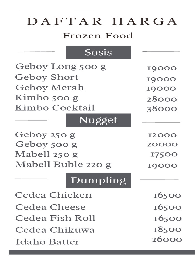 Daftar Harga.pdf | PDF