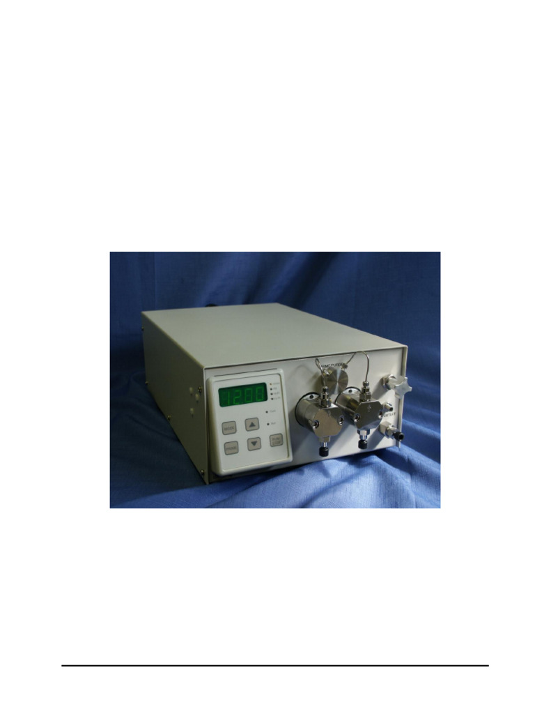 Lab Alliance Dual Piston Pump Manual | PDF | Pump | Valve