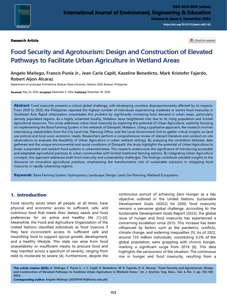 Food Security and Agrotourism Design and Construction of Elevated | PDF ...