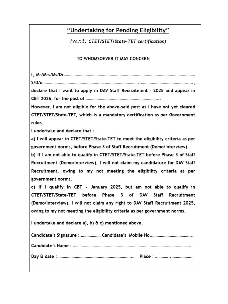 Pending Eligibility-Declaration | PDF