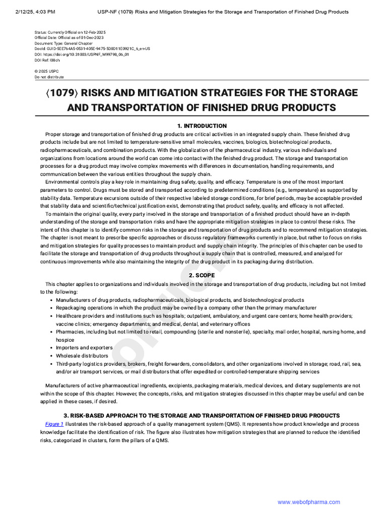 1079 Risks and Mitigation Strategies For The Storage and Transportation ...