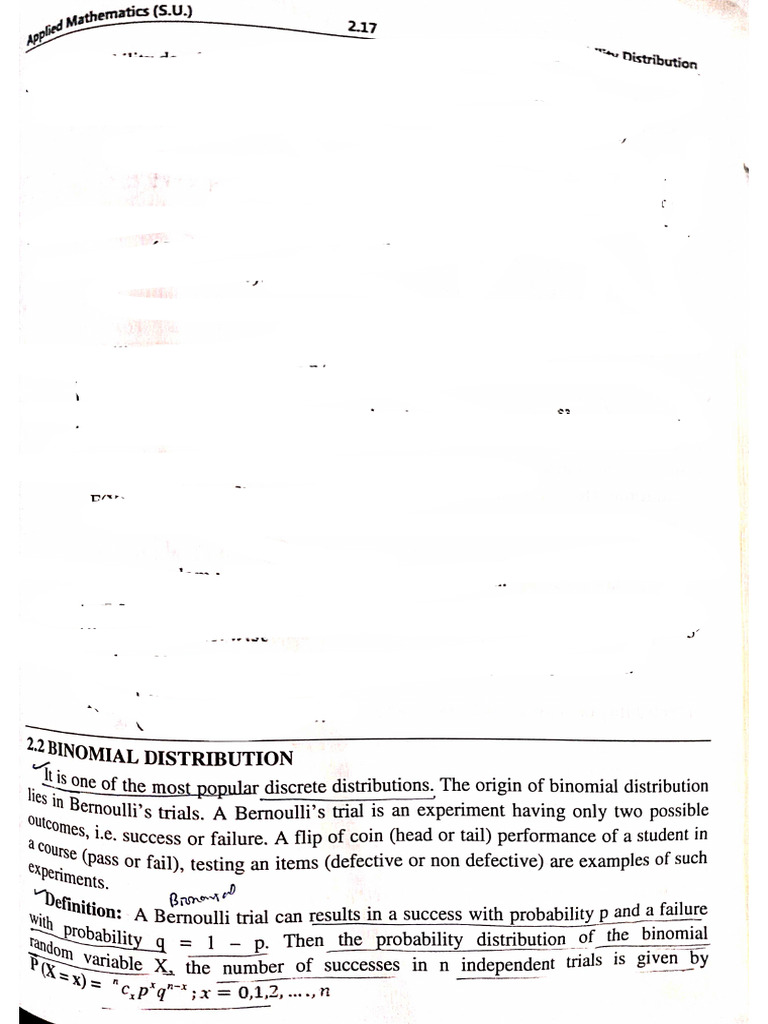 Unit-6 Probability Distribution | PDF