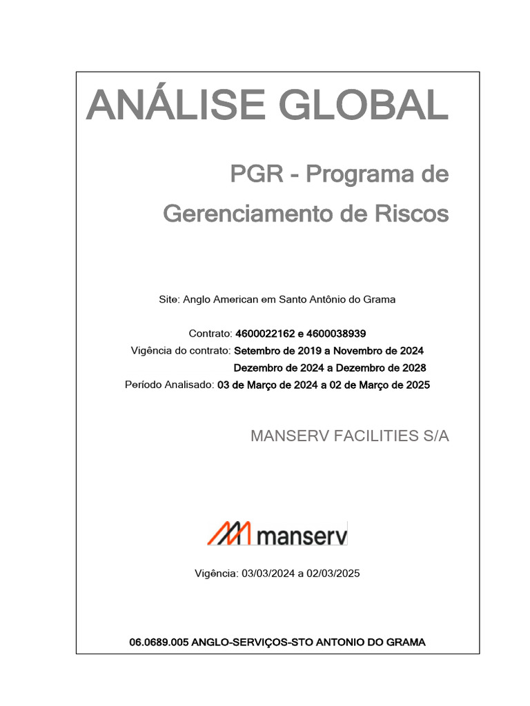 Analise Global PGR FAC SAG 24 25 Assinado | PDF