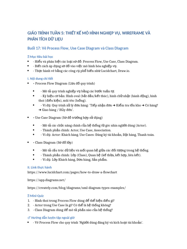 Giao Trinh Tuan 5 Buoi 17 | PDF