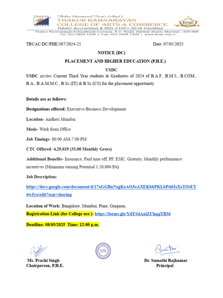 Trcac DC Phe 387 Usdc 2024-25 | PDF