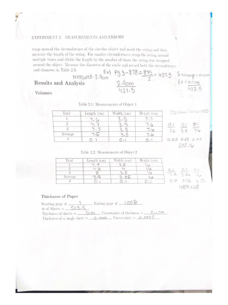 Physics Lab 2 | PDF