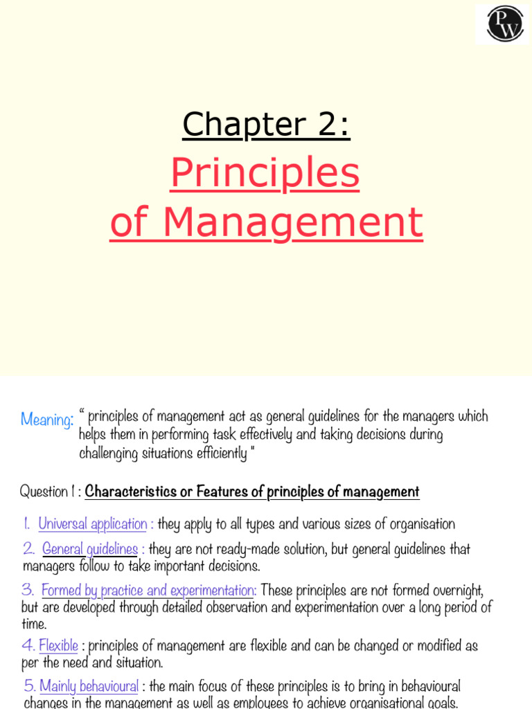 Principles of Management Overview | PDF | Business