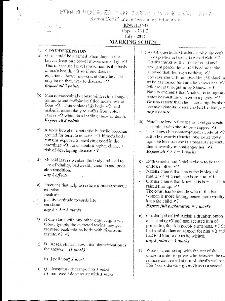 English Paper II MS | PDF