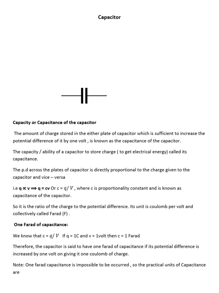 Understanding Capacitors and Capacitance | PDF | Capacitance | Capacitor