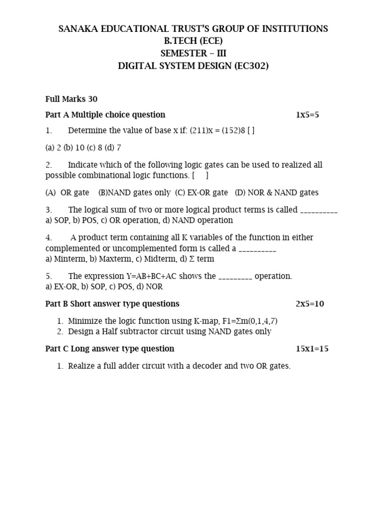 DSD Q Paper Set 2 | PDF
