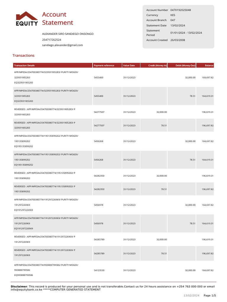 Receipts - 2024 01 01 - 2024 02 13 | PDF | Debits And Credits | Payments