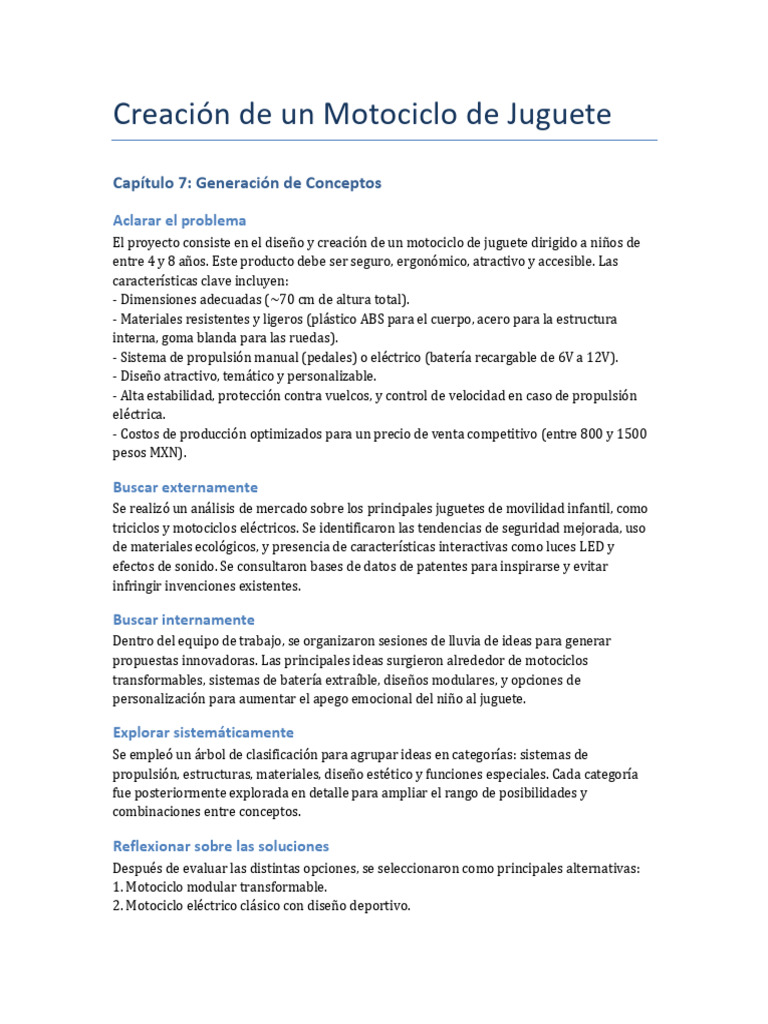 Creacion Motociclo Juguete | PDF | Diseño | Juguetes