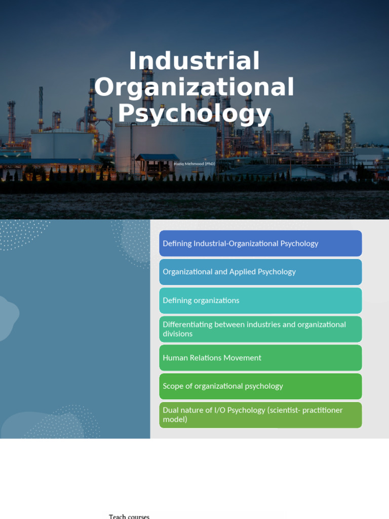 Lecture 2 | PDF | Industrial And Organizational Psychology | Psychology