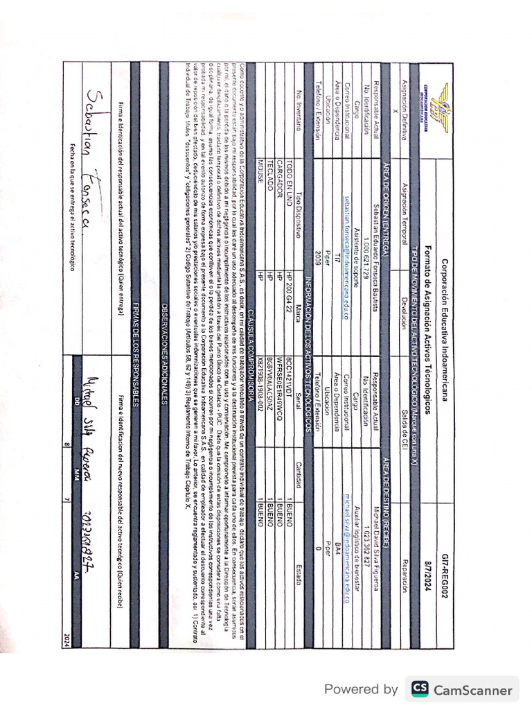 Formato de Asignación | PDF
