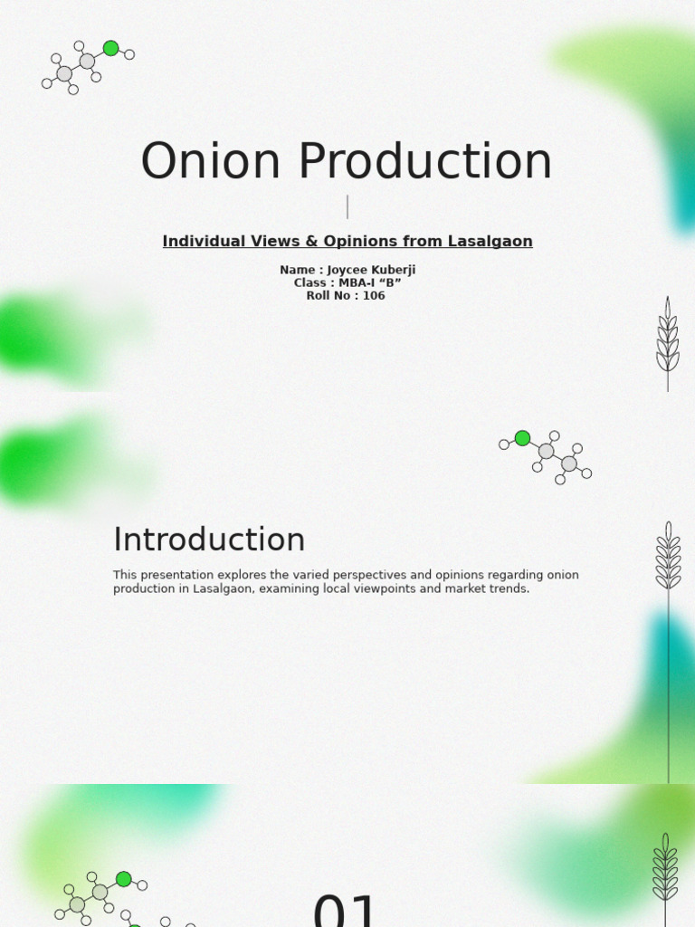 Onion Production Summary | PDF | Agriculture | Sustainability