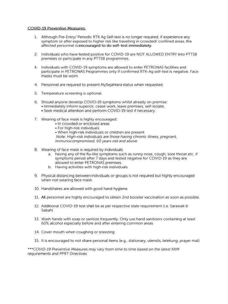 HSE Rules and Regulation | PDF