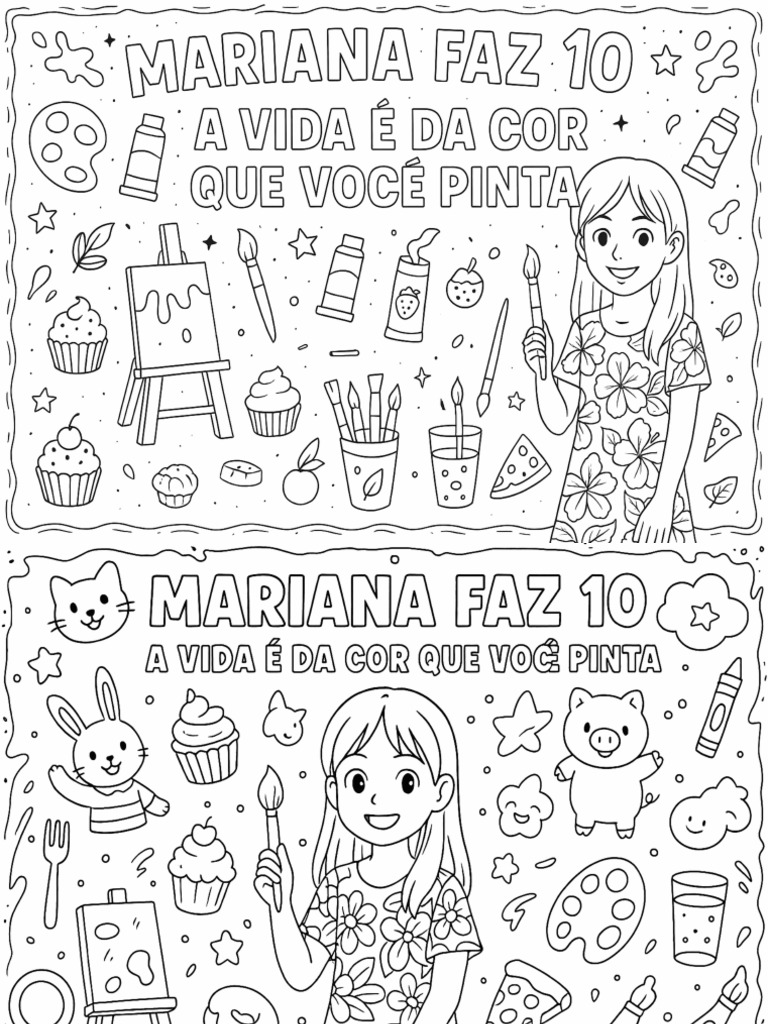 Mariana Poster Colorir A3 AltaDefinicao | PDF