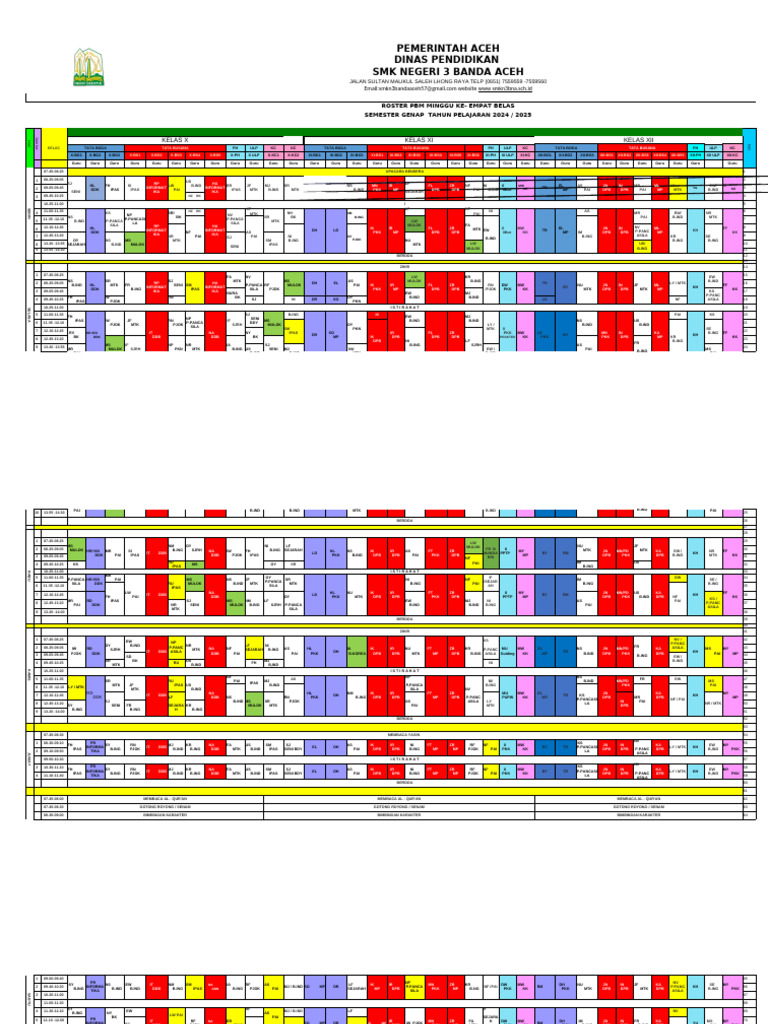 Roster PBM SM Genap Mg Ke 14 | PDF
