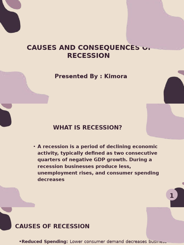 Understanding Recession Causes & Effects | PDF