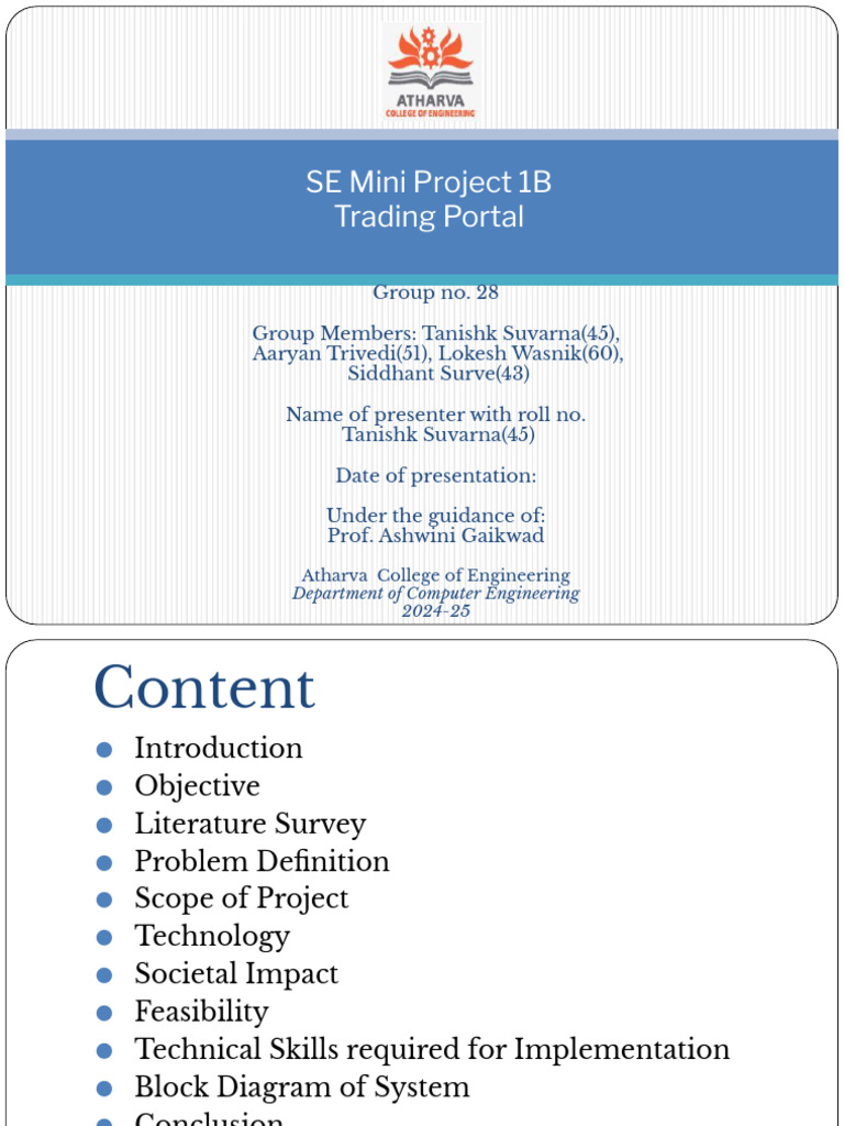 SE Mini Project 1B Presentation For Review 1 | PDF | Algorithmic ...