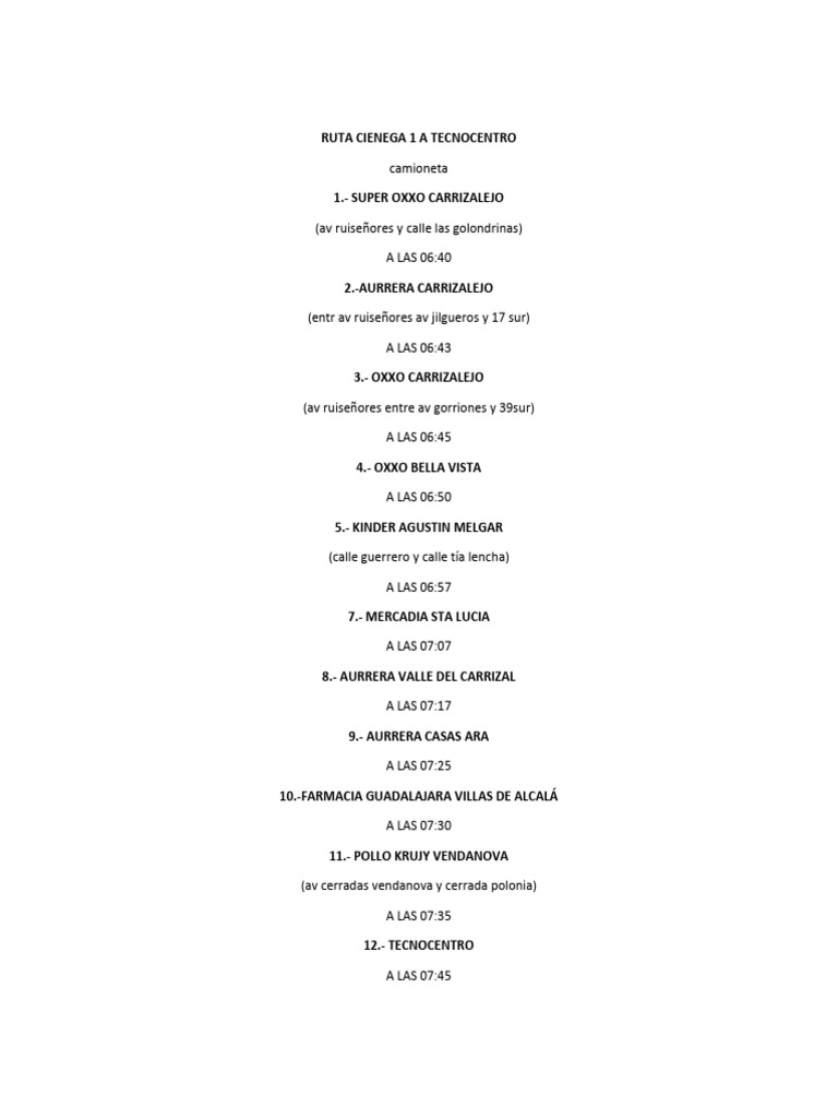 Rutas MK Escobedo | PDF