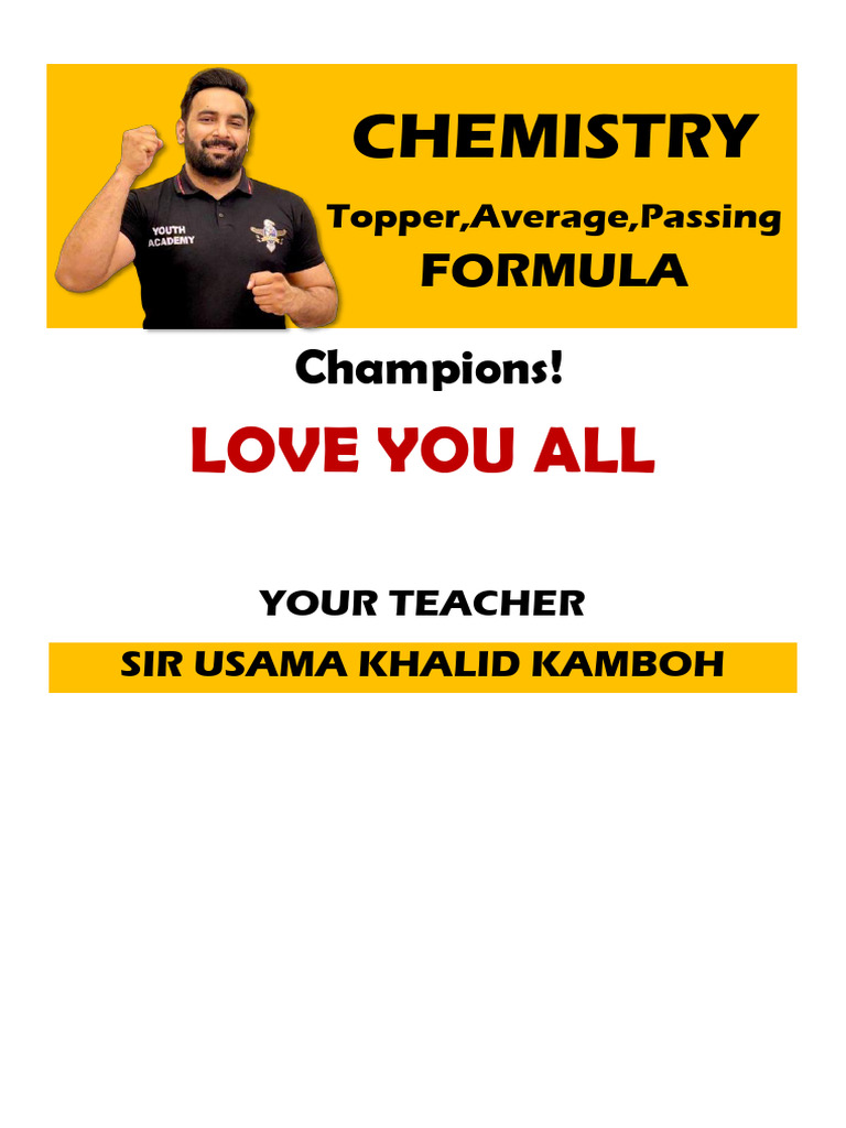 11th Chemistry Formula | PDF