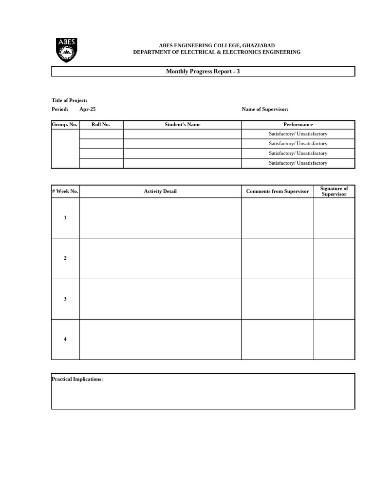 Monthly Progress Report - 3 | PDF
