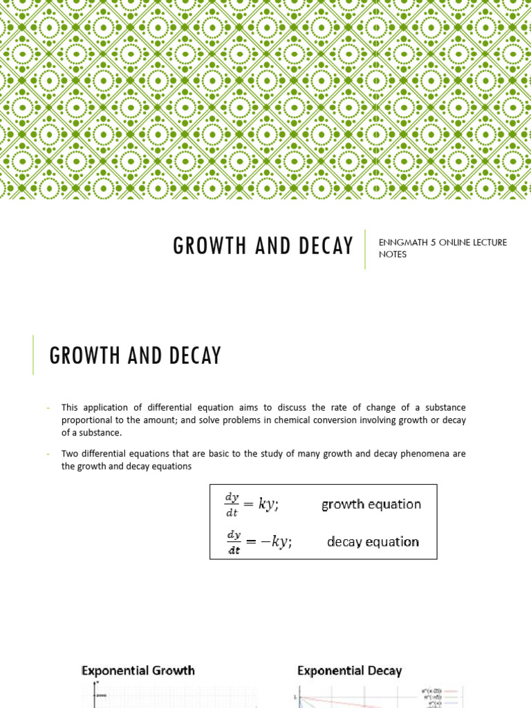 16 Nov 1.30 Growth and Decay | PDF