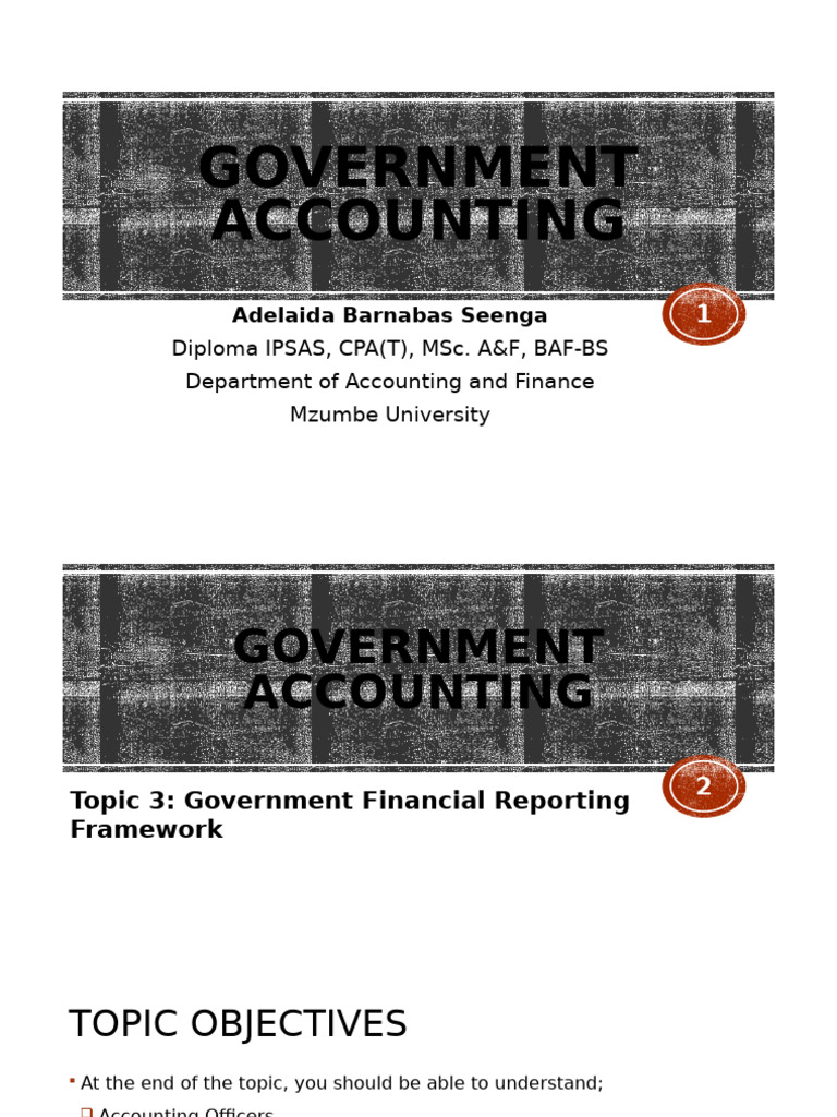 Unit 3 - Government Financial Reporting Framework | PDF | Government ...