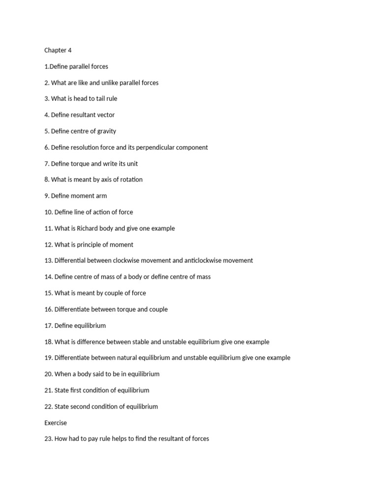 Chapter 4 Physics | PDF