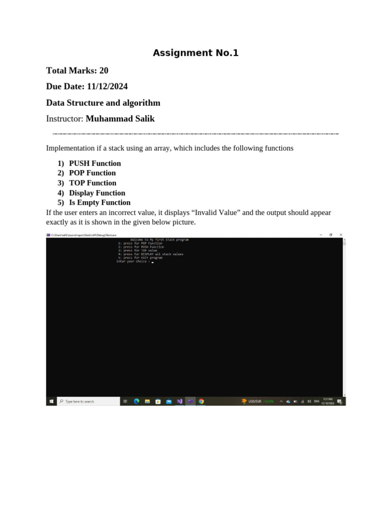 Assignment No.1 DSA | PDF