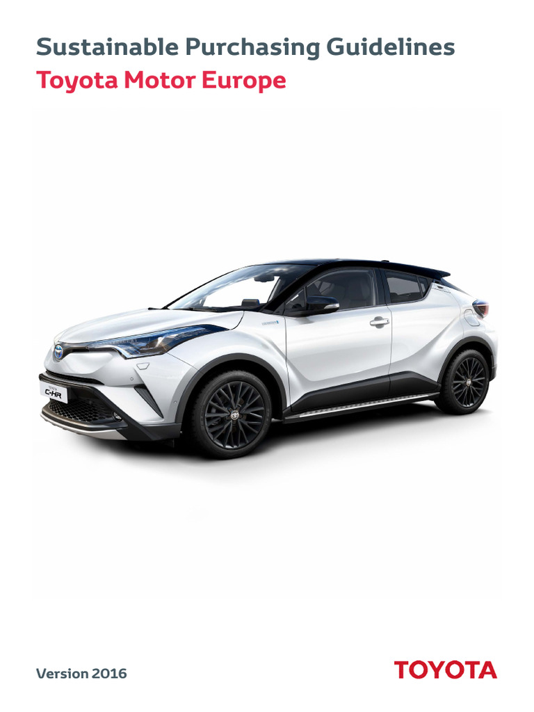 Toyota Sustainable Purchasing Guidelines | PDF | Bribery | Corporate ...