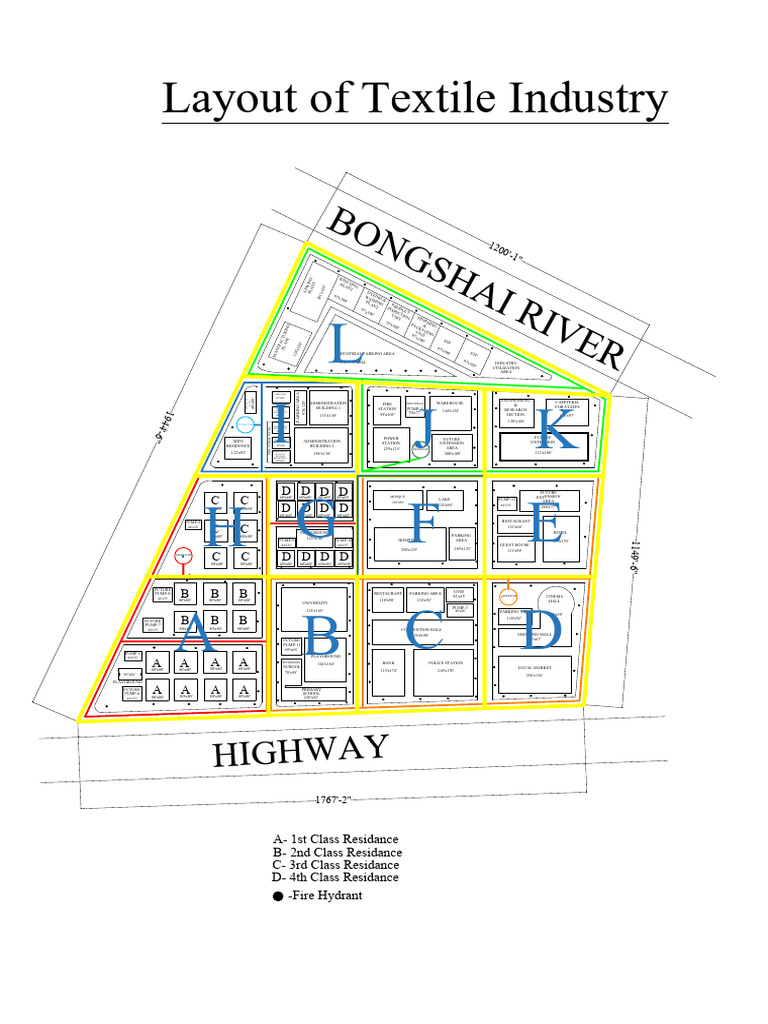 Area Define of Textile Industry Area (A-L) | PDF | Textiles