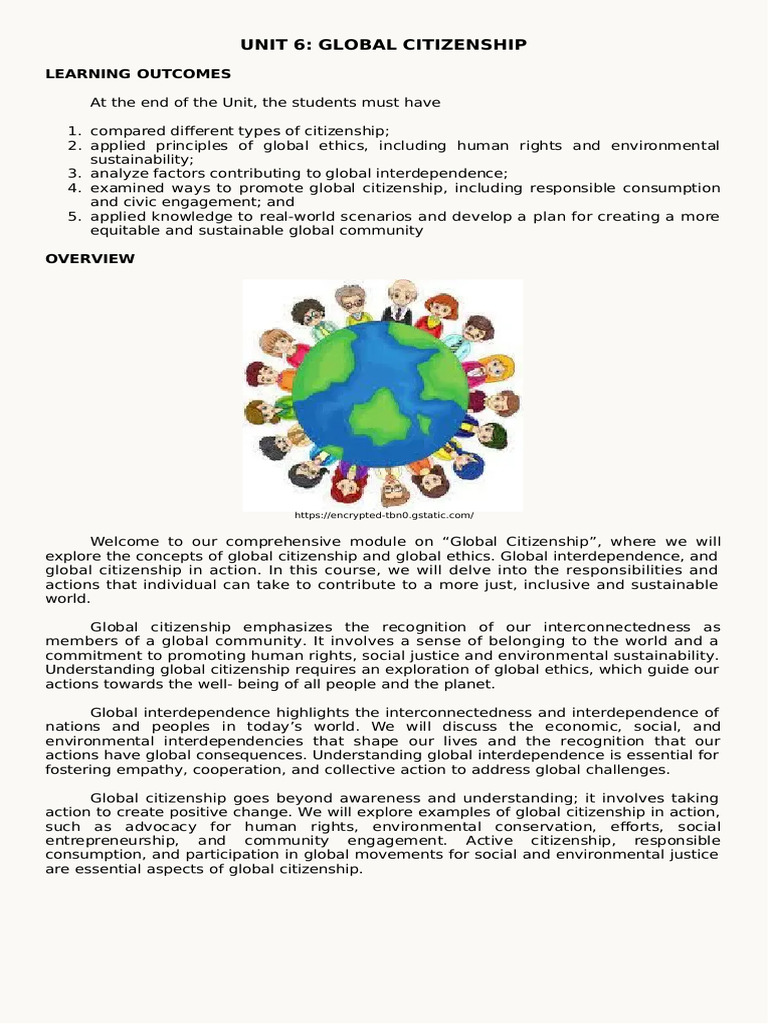 Principles of Global Ethics and World Citizenship | PDF ...