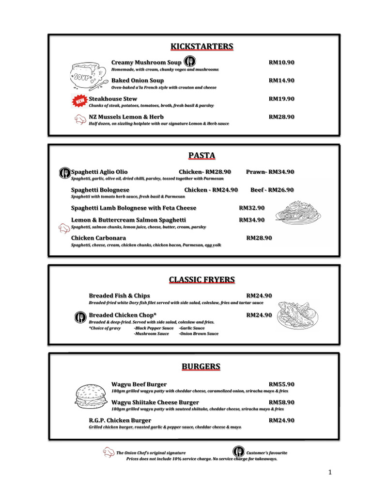 Moon's Kitchen Menu Overview | PDF | Hamburgers | Sauce
