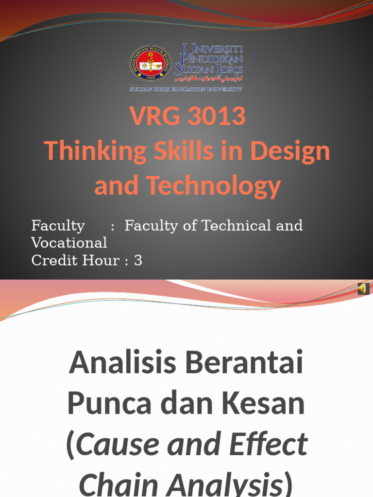 VRG 3013 Thinking Skills in Design and Technology: Faculty: Faculty of ...