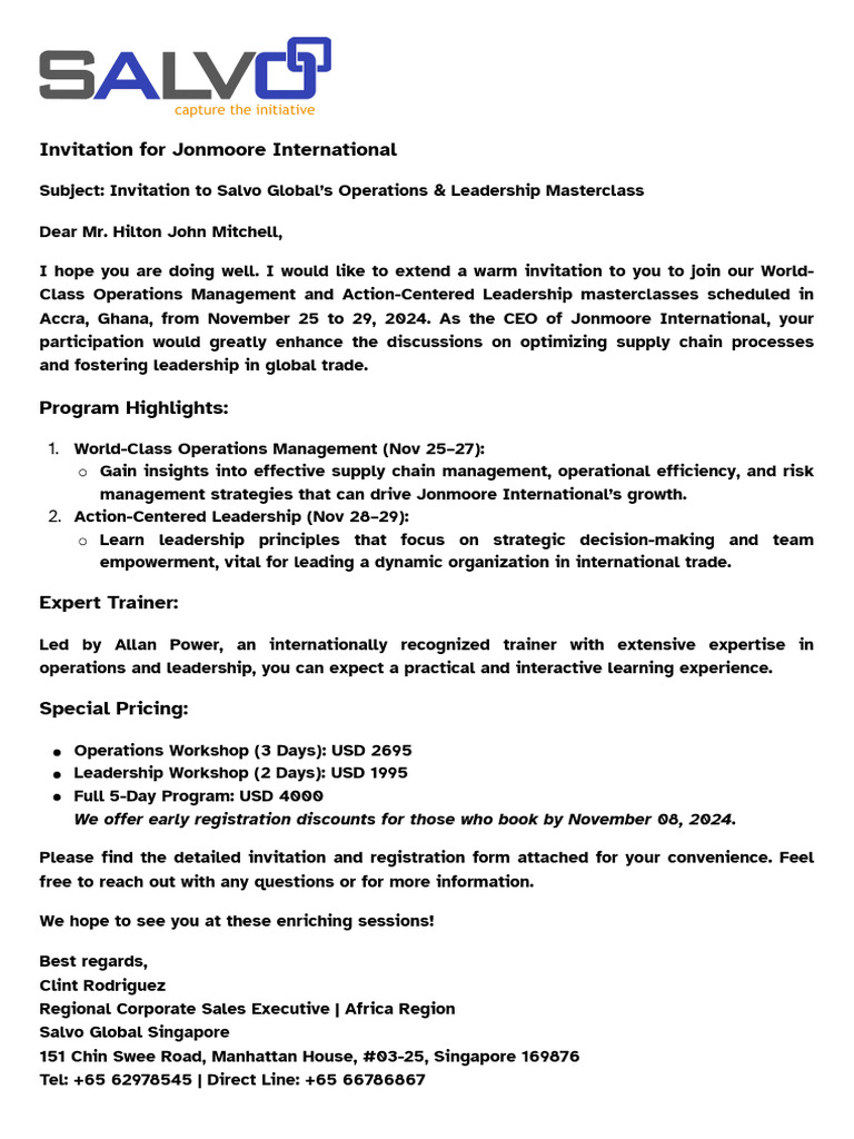 Official Invitation Jonmoore International | PDF