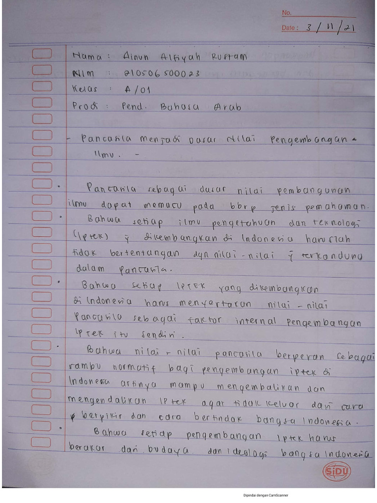 Tugas 9 Pend Pancasila (Ainun Alfiyah Rustam) | PDF