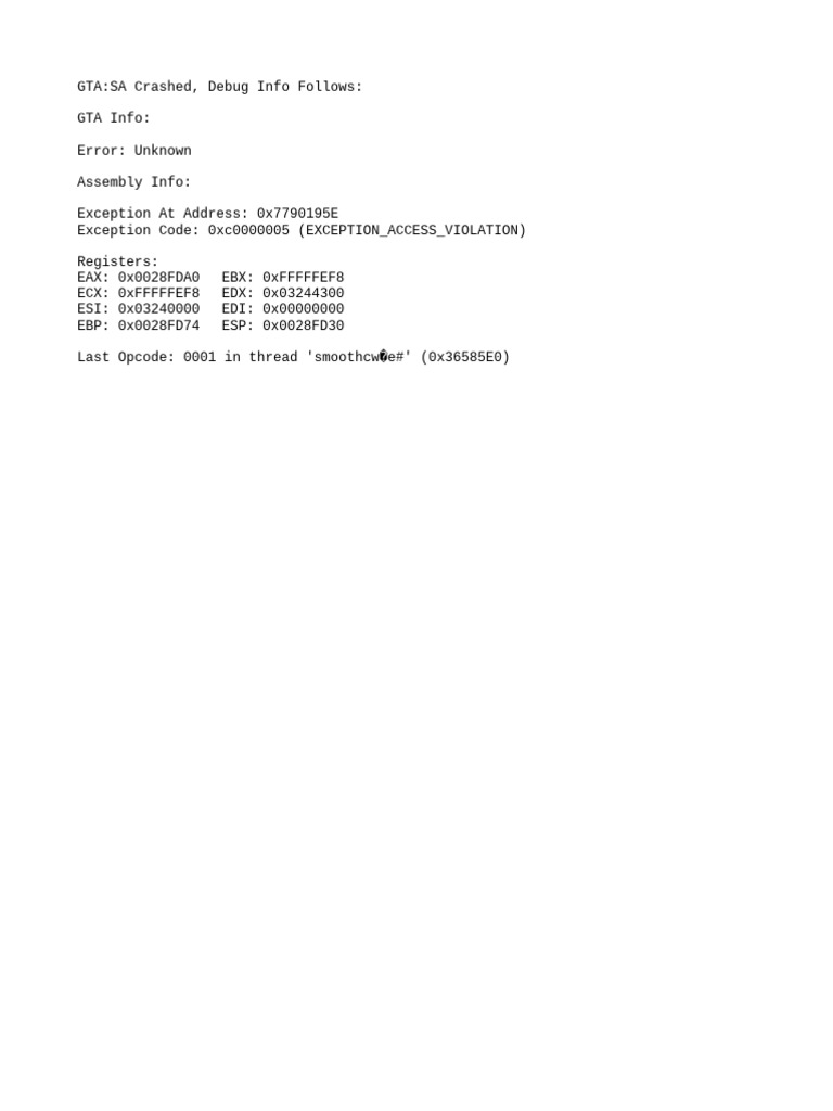 Error Dump | PDF