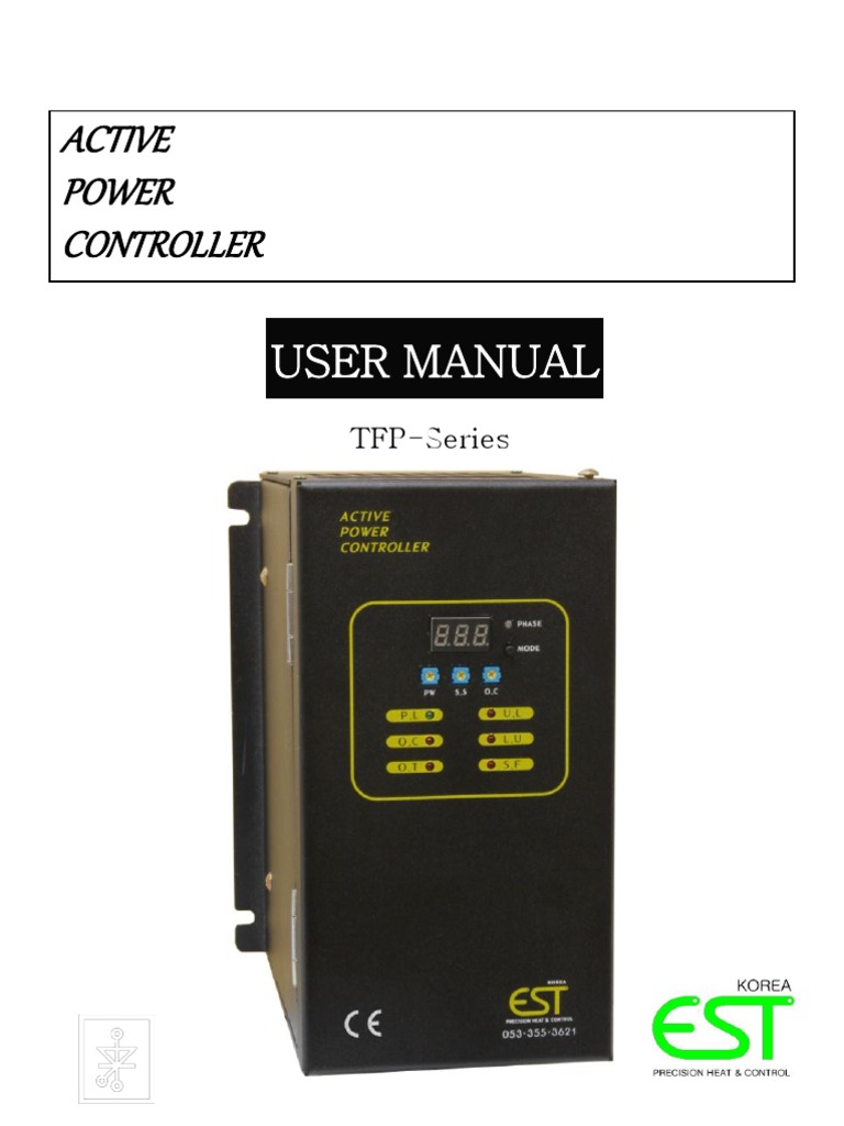 User Manual TFP Series | PDF | Fuse (Electrical) | Electrical Wiring