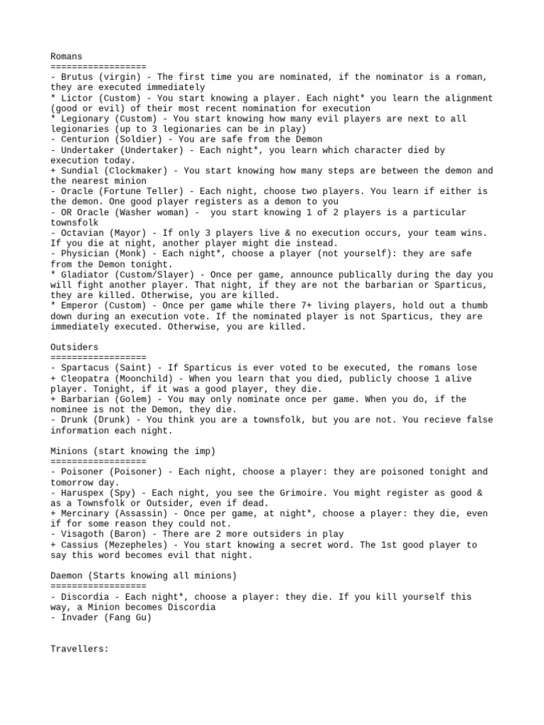 Blood On The Clocktower - Ides of March | PDF | Ancient Rome