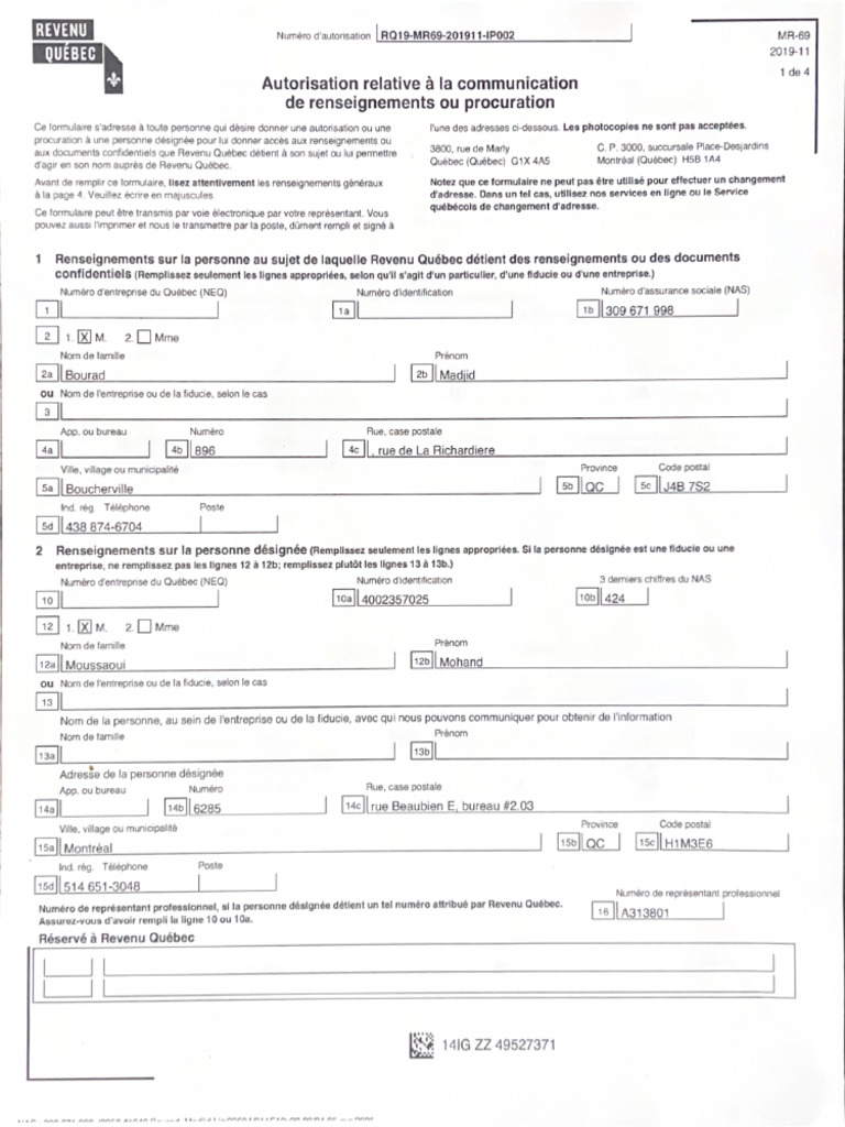 Numéro D'autorisation RQ19-MR69-201911-IP002 | PDF
