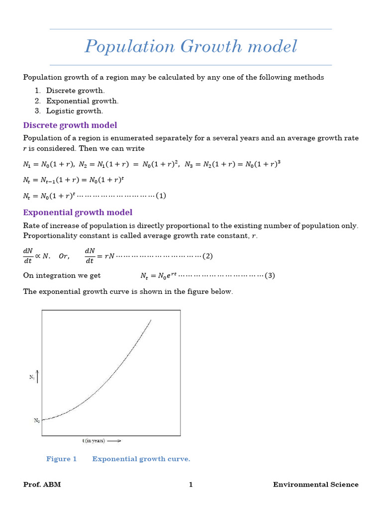 Notes On Population and Growth | PDF | Logistic Function | Natural ...