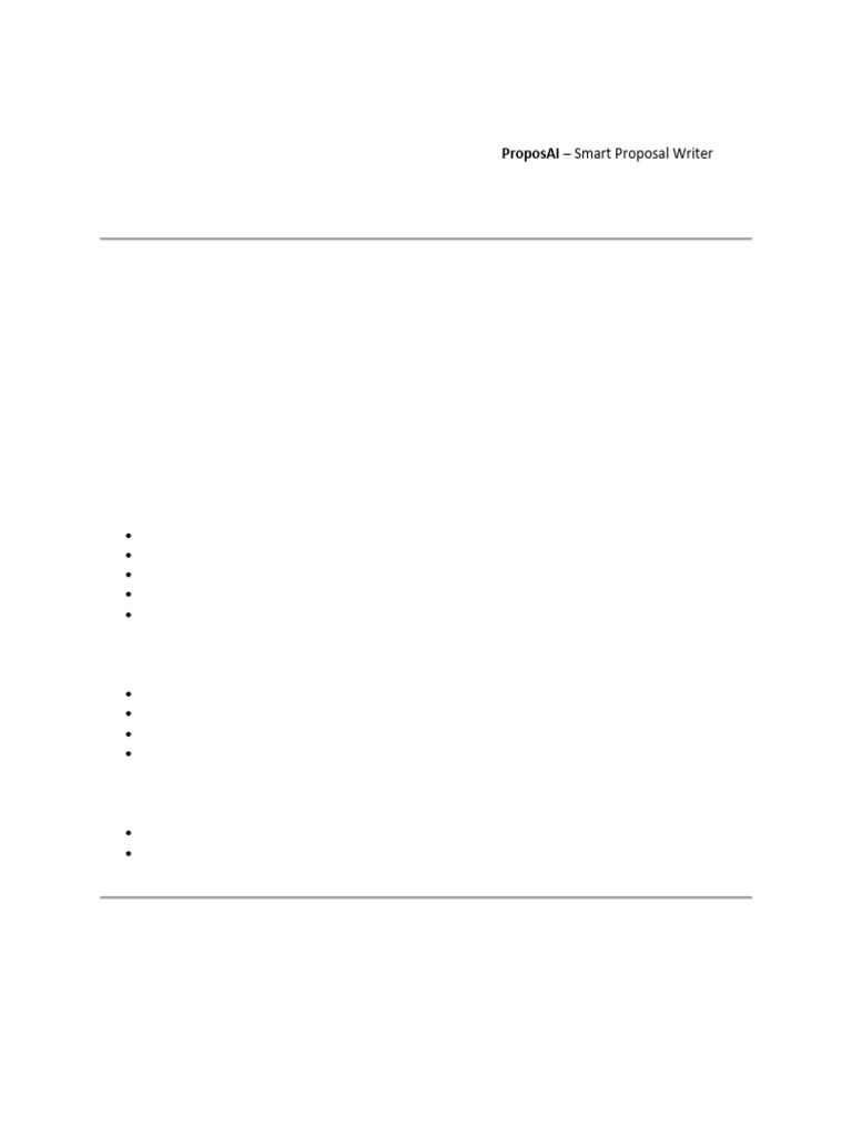 ProposAI - Smart Proposal Writer | PDF | Artificial Intelligence ...