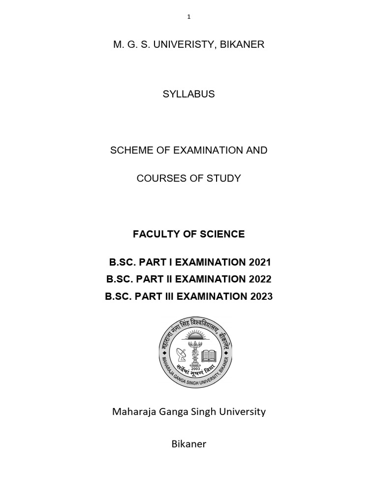 B.Sc. Examination Syllabus 2021-2023 | PDF | Magnetic Field | Ecosystem