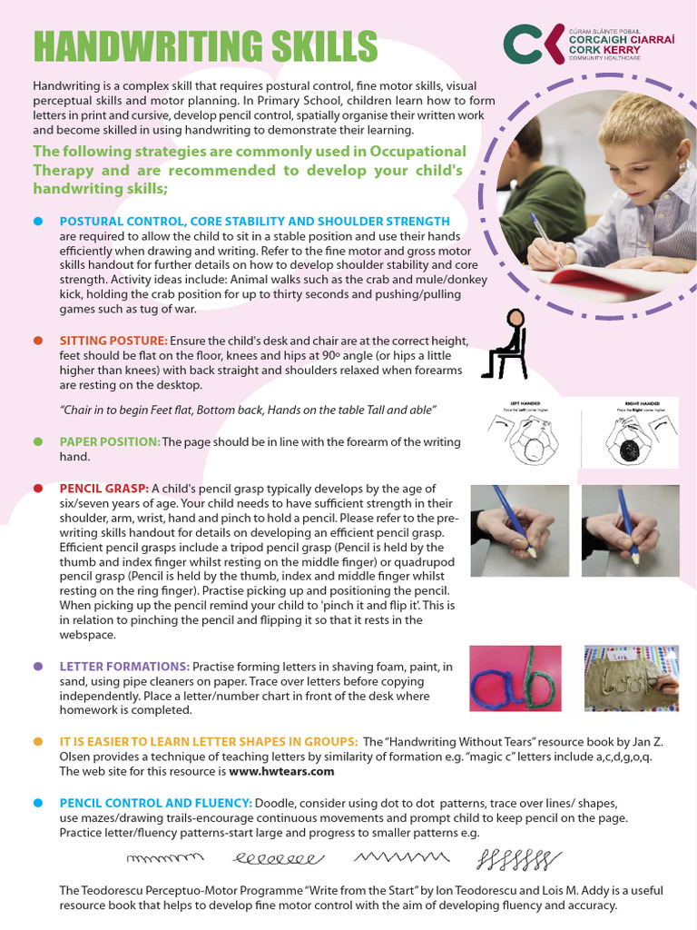 Strategies for Paediatric Handwriting Skills | PDF