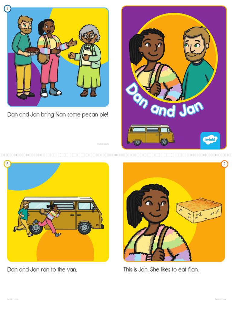 Color Dan and Jan Emergent Reader | PDF