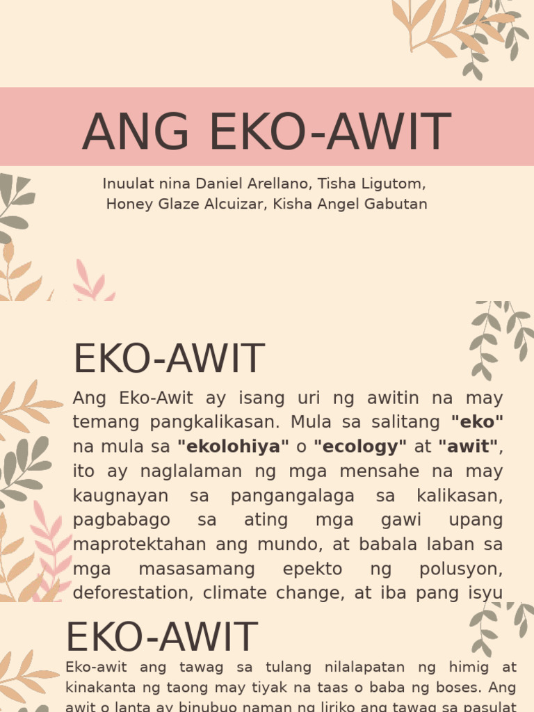 Eko Awit | PDF