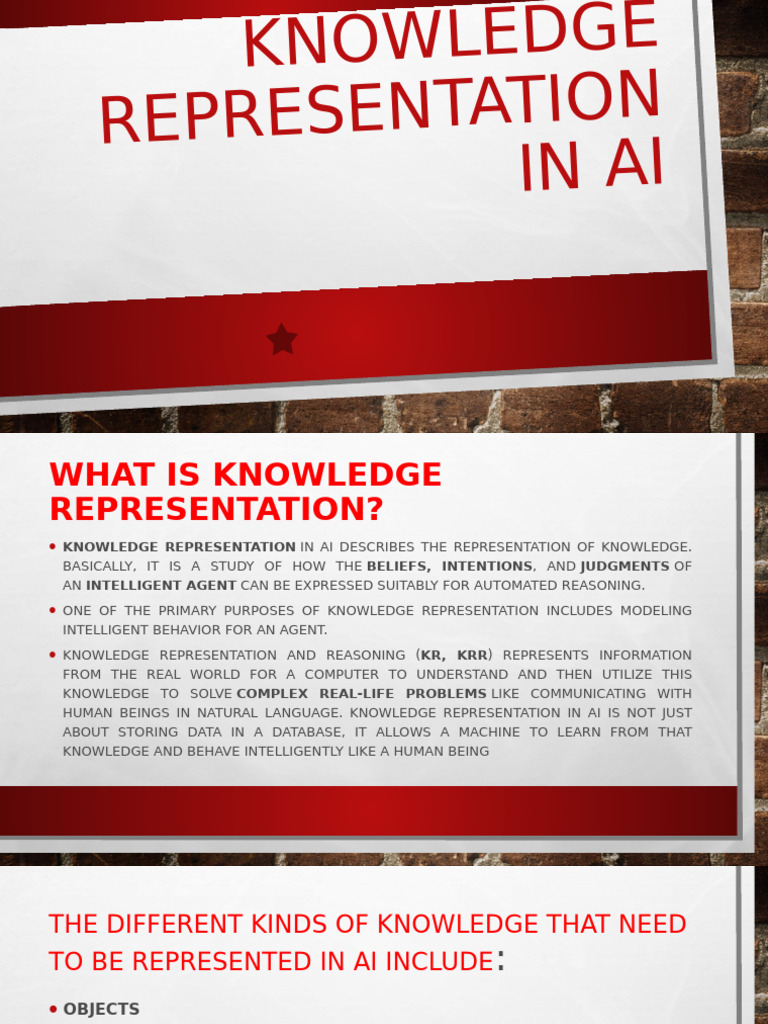 Lec-1 Knowledge Representation | PDF | Knowledge Representation And Reasoning | Artificial ...