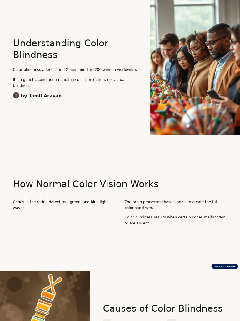 Understanding Color Blindness Causes | PDF | Color | Senses